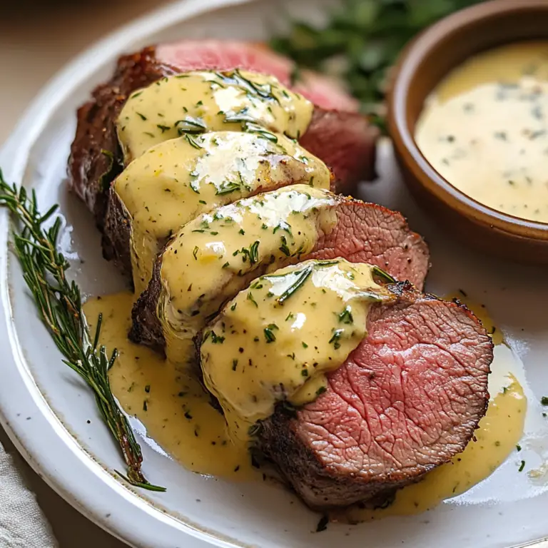 Beef Fillet with Easy Béarnaise Sauce - Whisked Recipe
