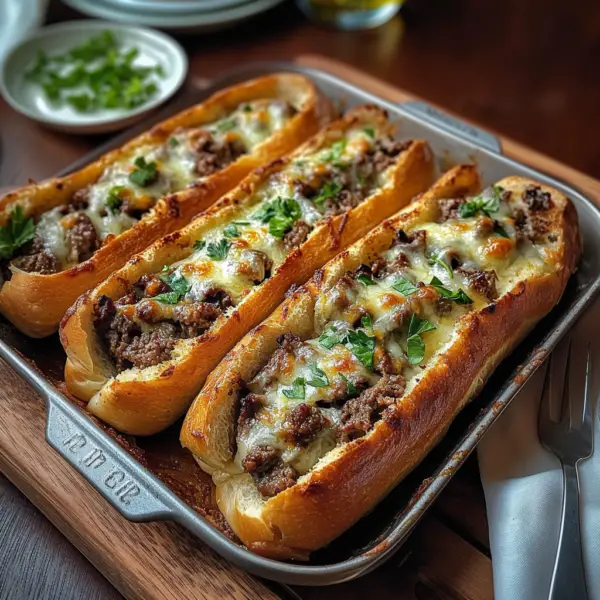 French Garlic Philly Cheesesteak Bread - Whisked Recipe