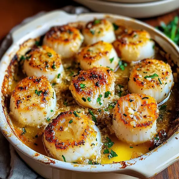 Garlic Butter Baked Scallops - Whisked Recipe
