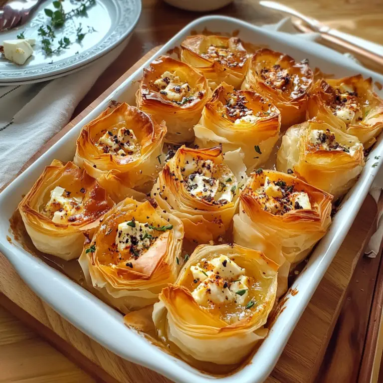 Hot Honey and Feta Filo Bites - Whisked Recipe
