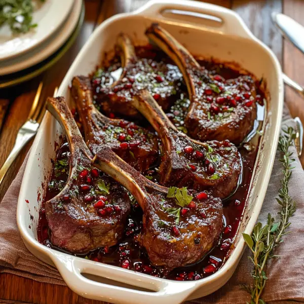Fancy Pomegranate Lamb Chops - Whisked Recipe