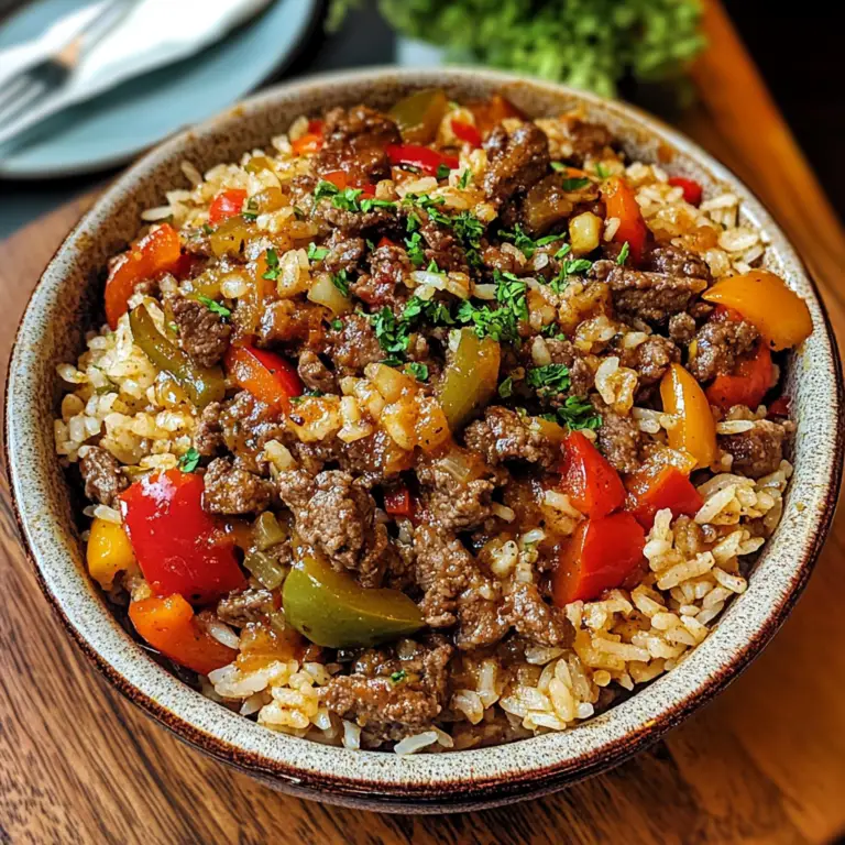Beef and Pepper Rice Bowl - Whisked Recipe