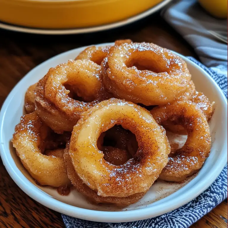 Fried Cinnamon Apple Rings - Whisked Recipe