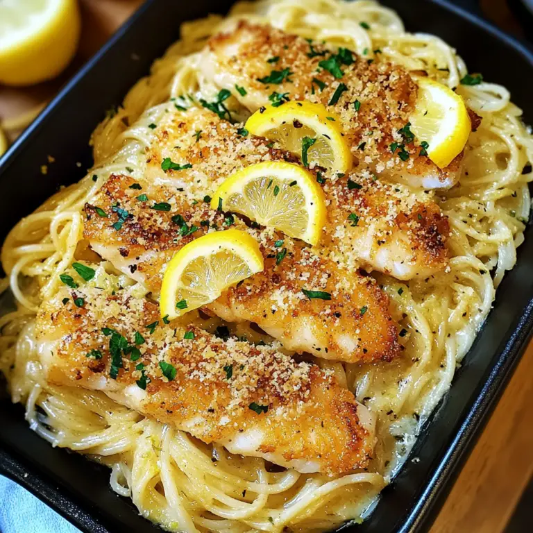 Fried Lemon Butter Fish Pasta - Whisked Recipe
